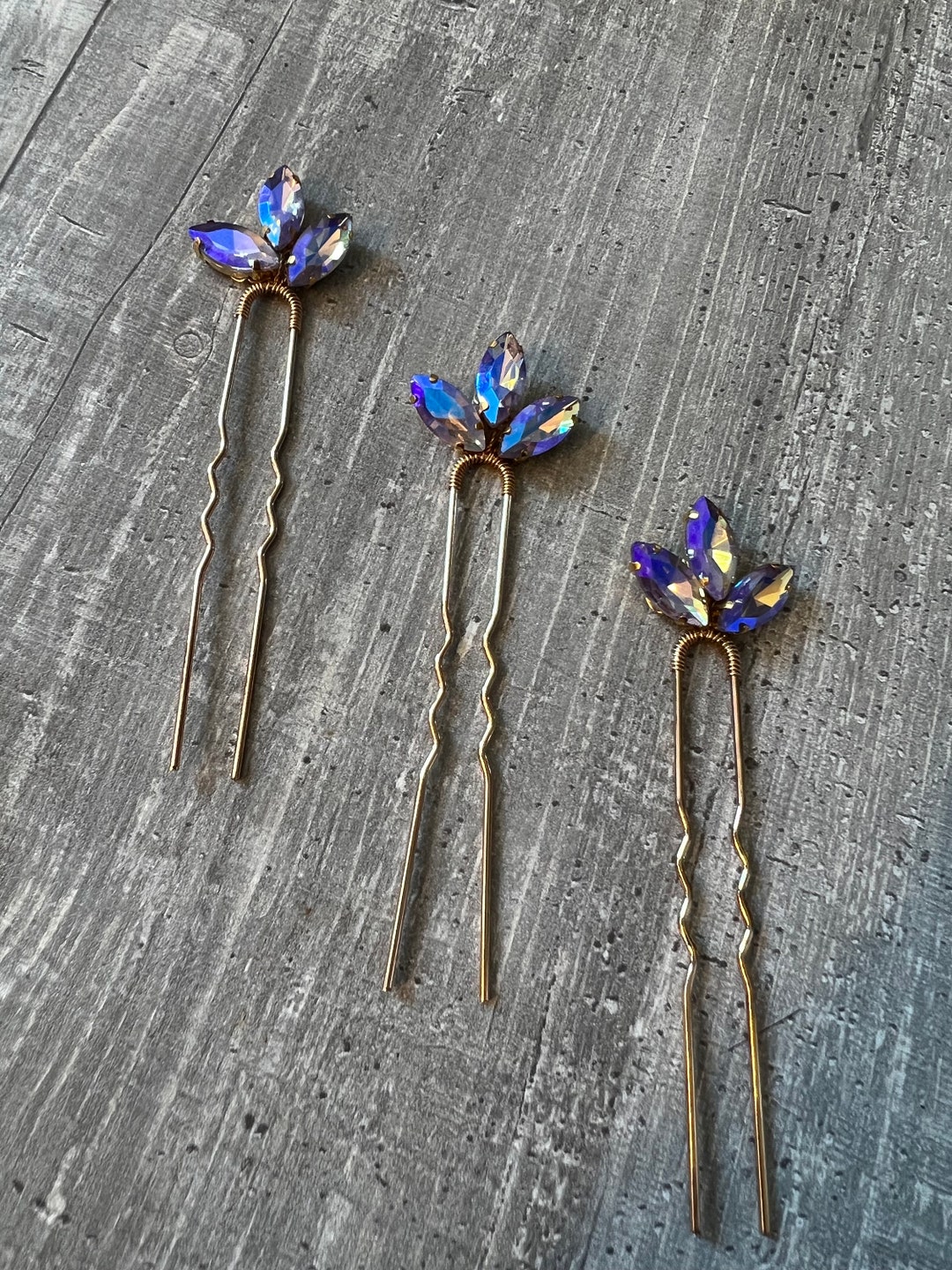 Purple Holographic Hair Pins - Etsy