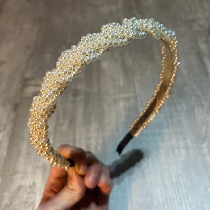 Pearl Bead Headband - Etsy