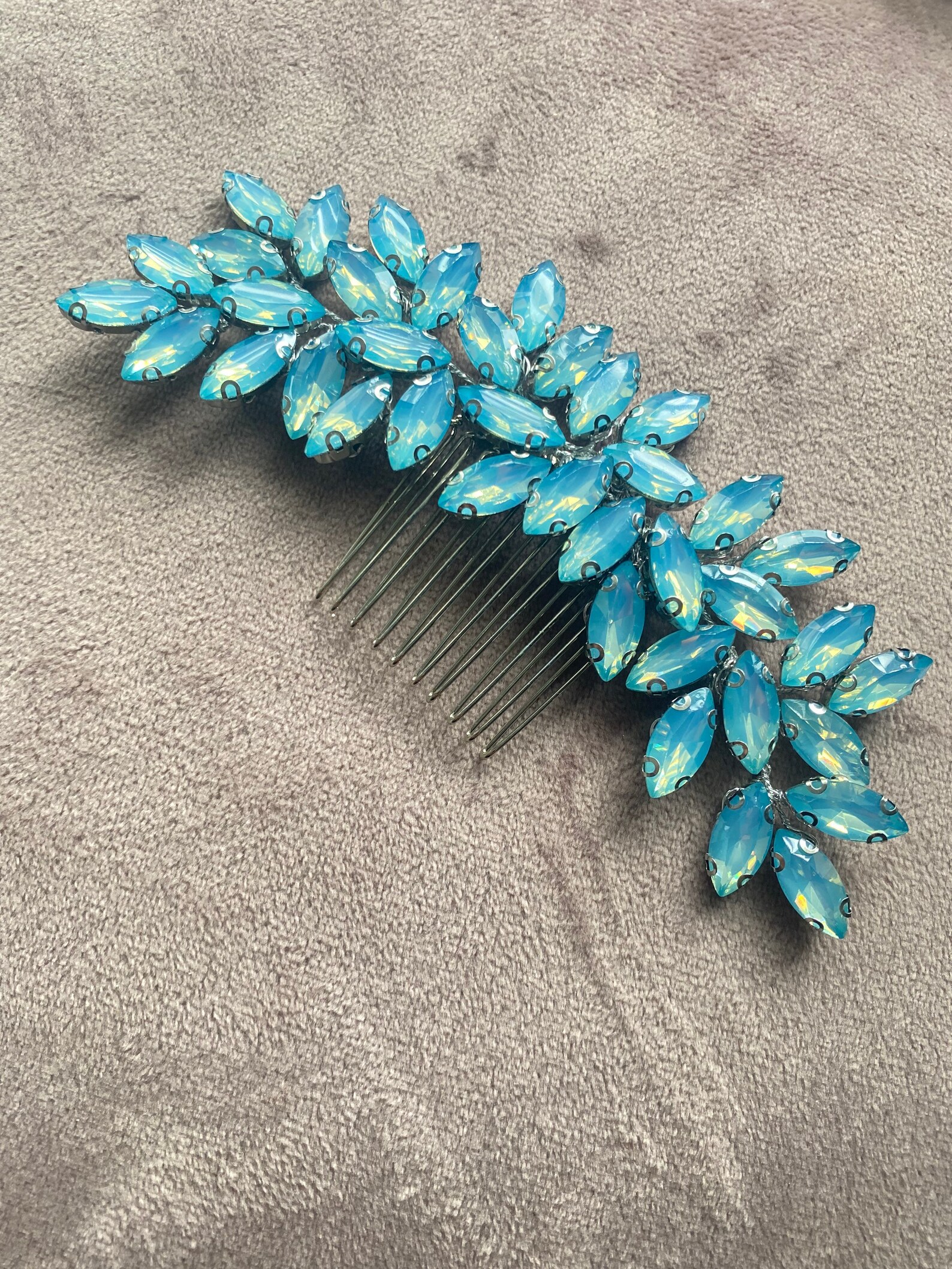 Blue Hair Comb - Etsy