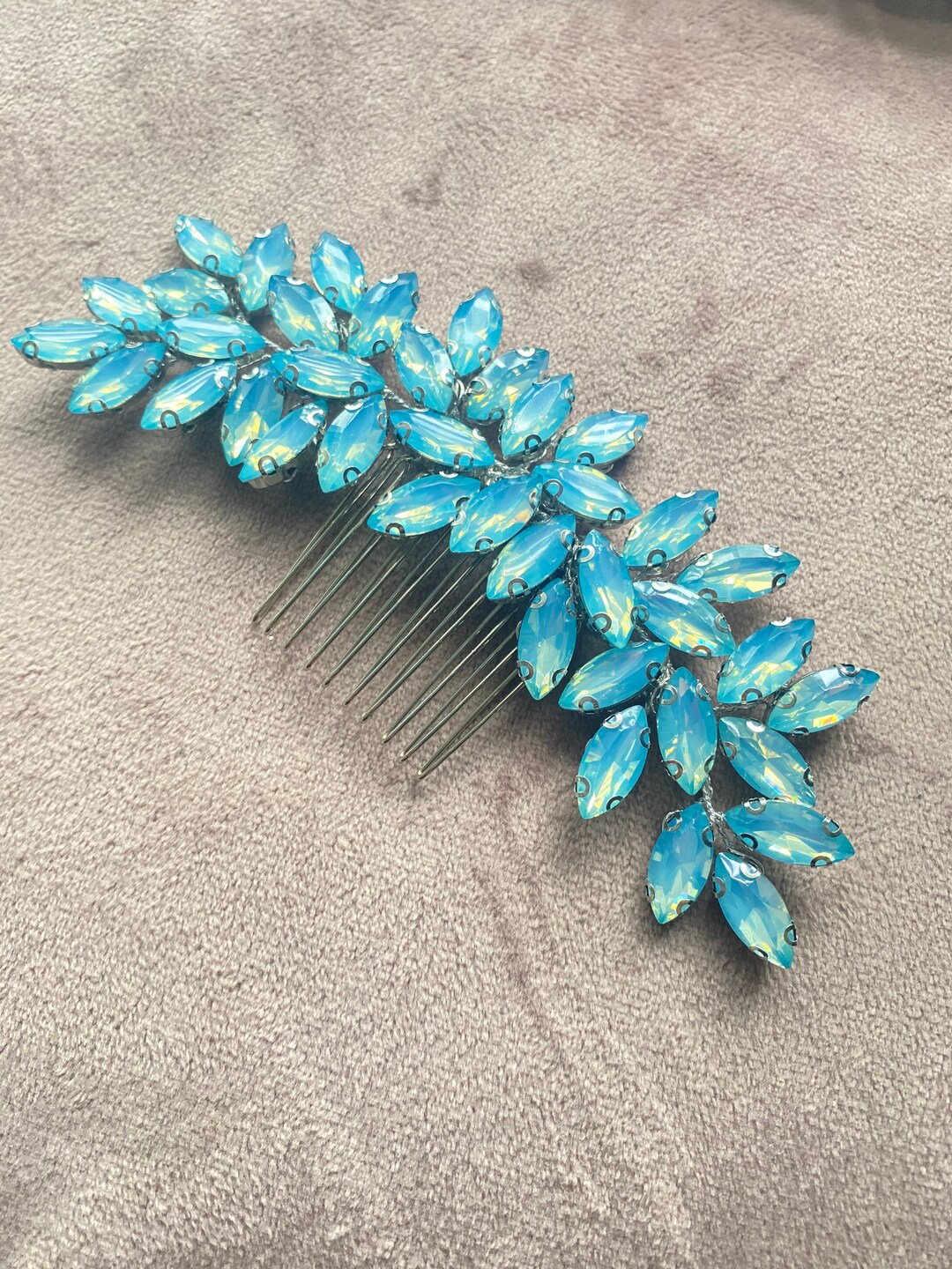 Blue Hair Comb - Etsy