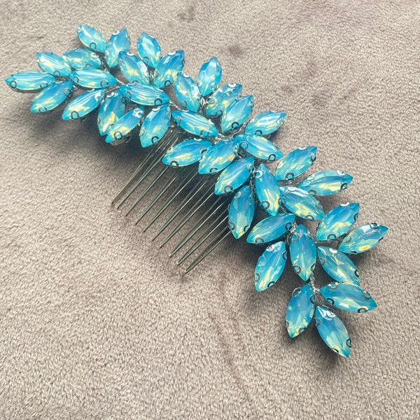 Turquoise Hair Comb - Etsy UK