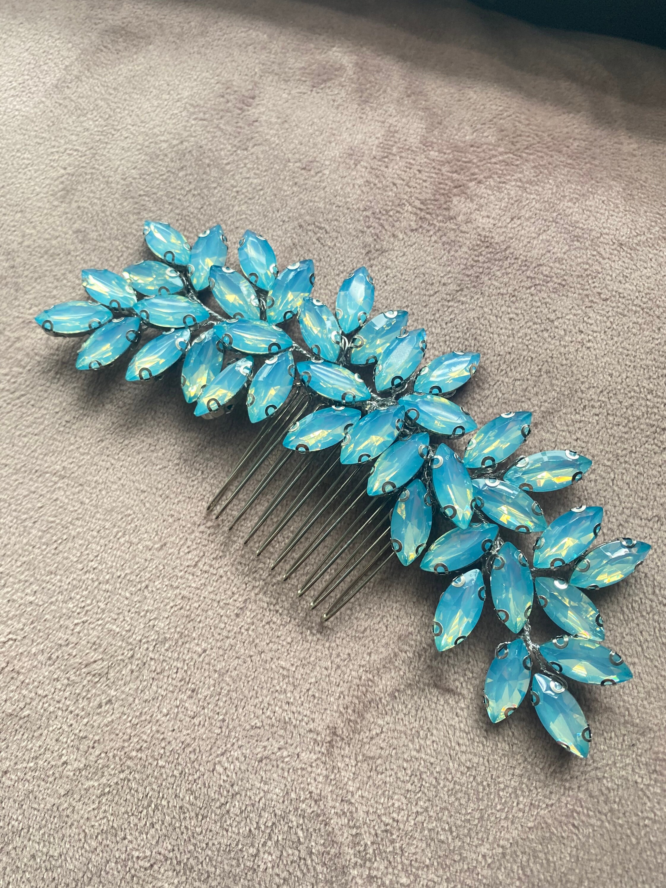 Blue Hair Comb - Etsy