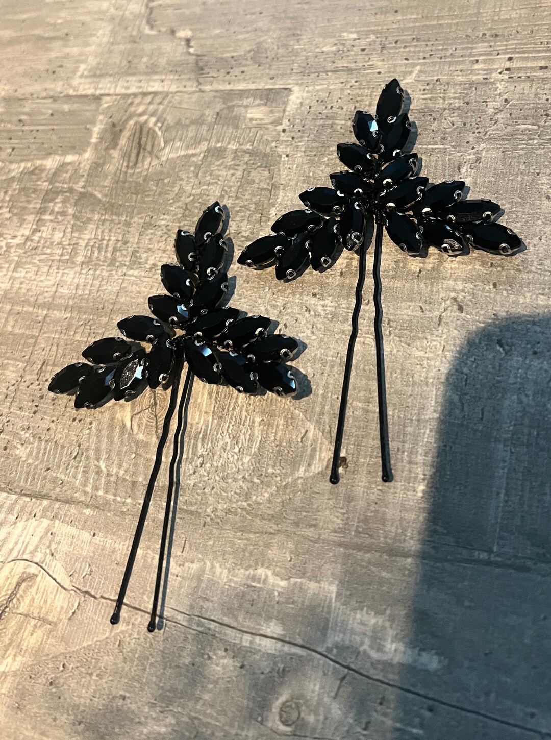 Midnight Black Hair Pins, Black Hair Pins - Etsy