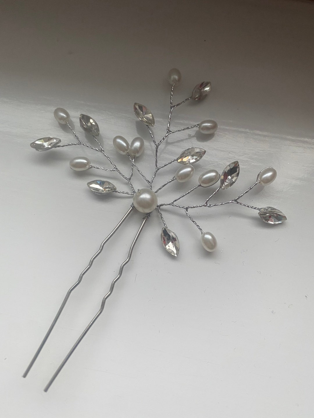 Silver Hair Pin - Etsy