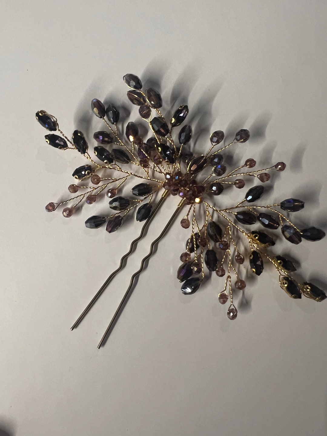 Purple Hair Pin - Etsy