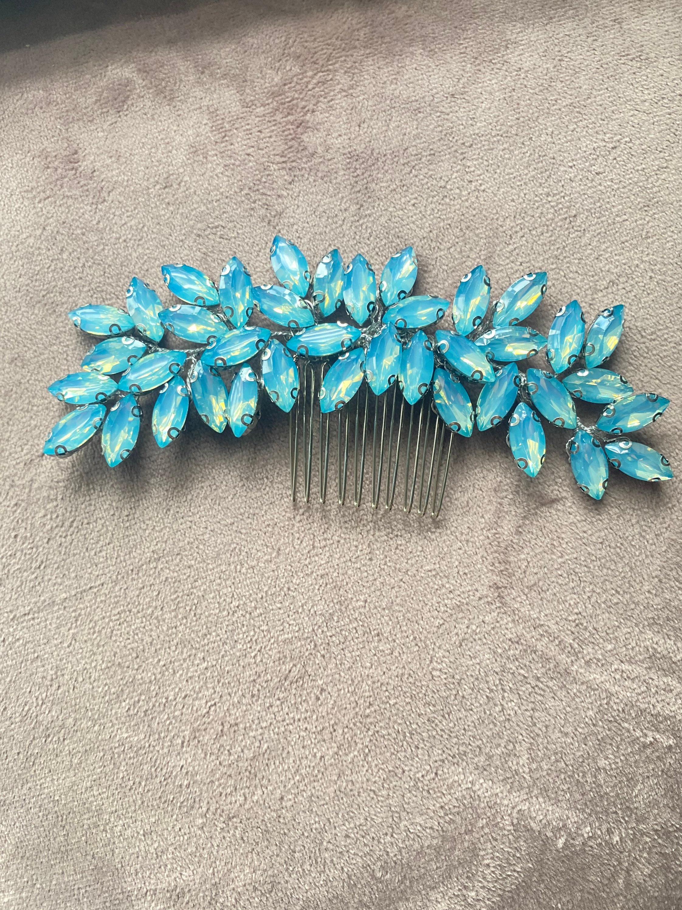 Blue Hair Comb - Etsy