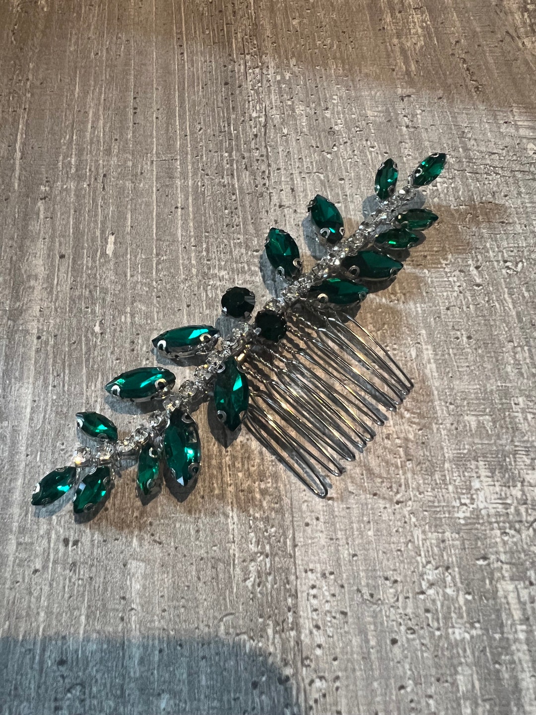 Forest Green Hair Comb - Etsy