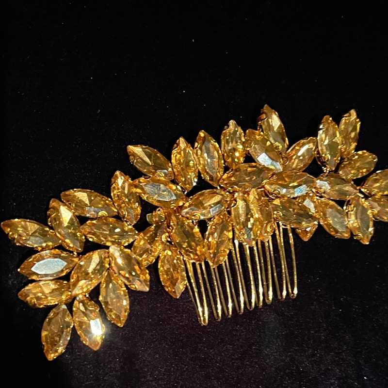 Gold Hair Comb - Etsy