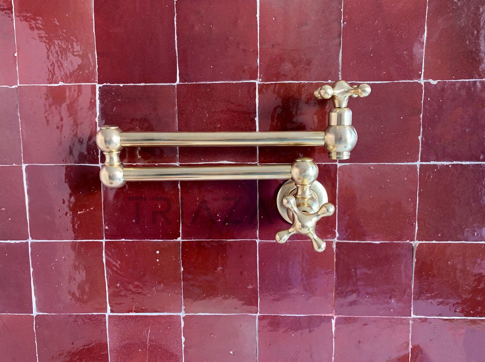 Unlacquered Brass Pot Filler Brass Kitchen Faucet Kitchen Pot Filler Stove Pot Filler Wall