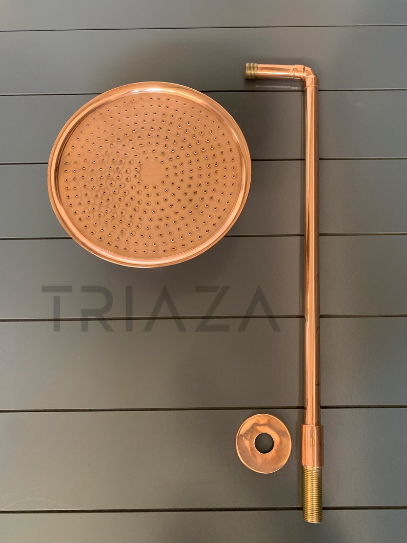 Unlacquered Copper Shower Arm Extension , Copper Shower , Copper Arm ...