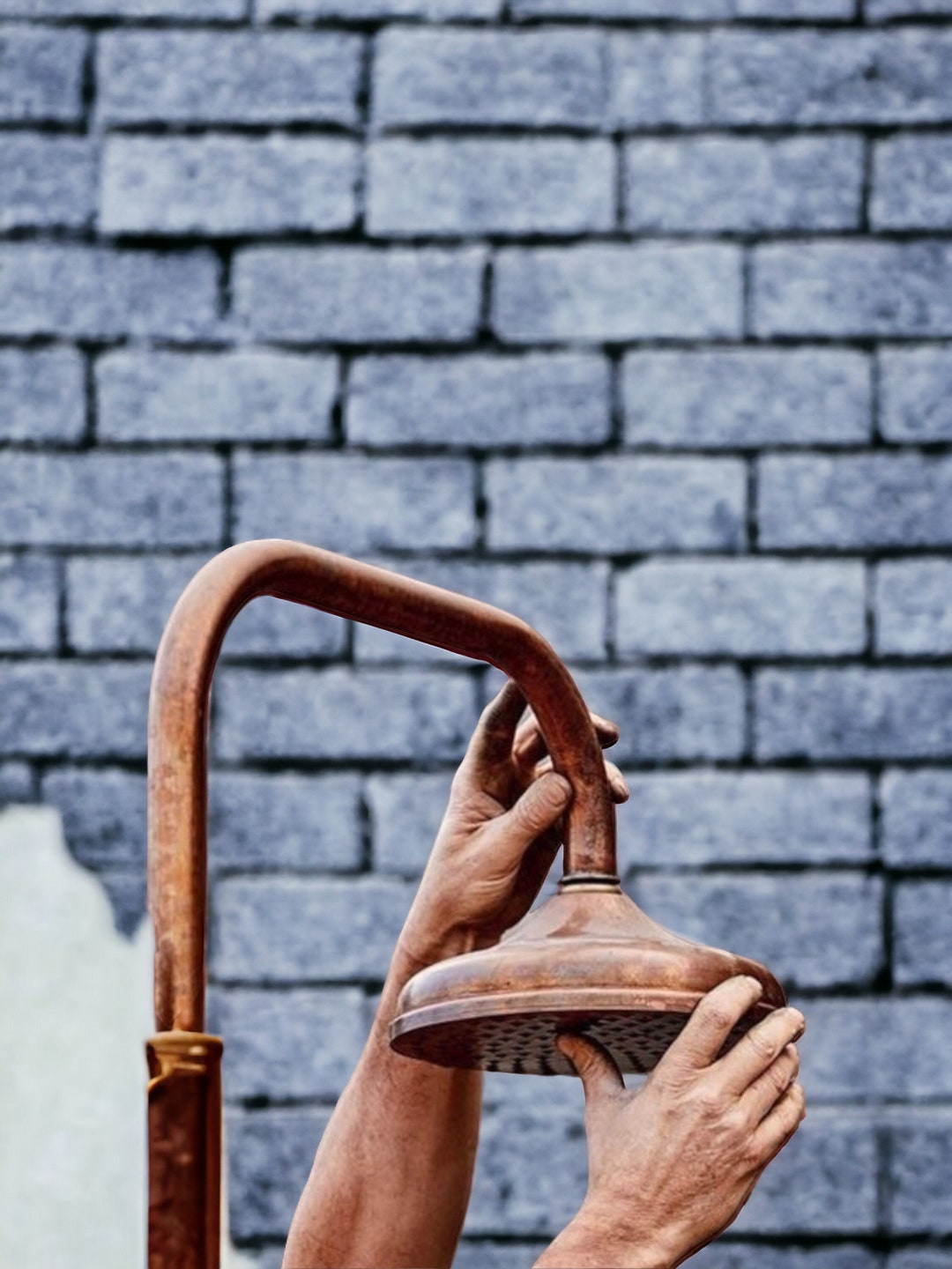 Unlacquered Copper Showerhead , Rain Shower Head , Showerhead , Copper ...