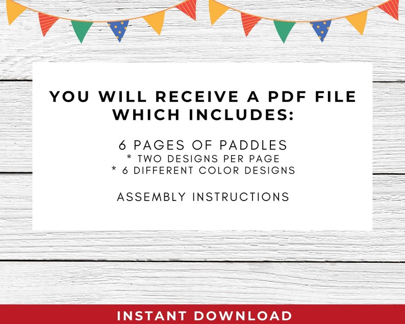 Handheld Printable Bingo Sign or Paddle Fan in 6 Colors to Match Your ...