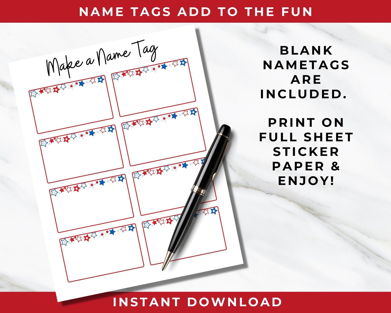 Printable Name Game INCLUDES Name Tags What's Your Presidential Name ...