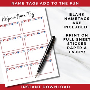 Printable Name Game INCLUDES Name Tags What's Your Presidential Name ...