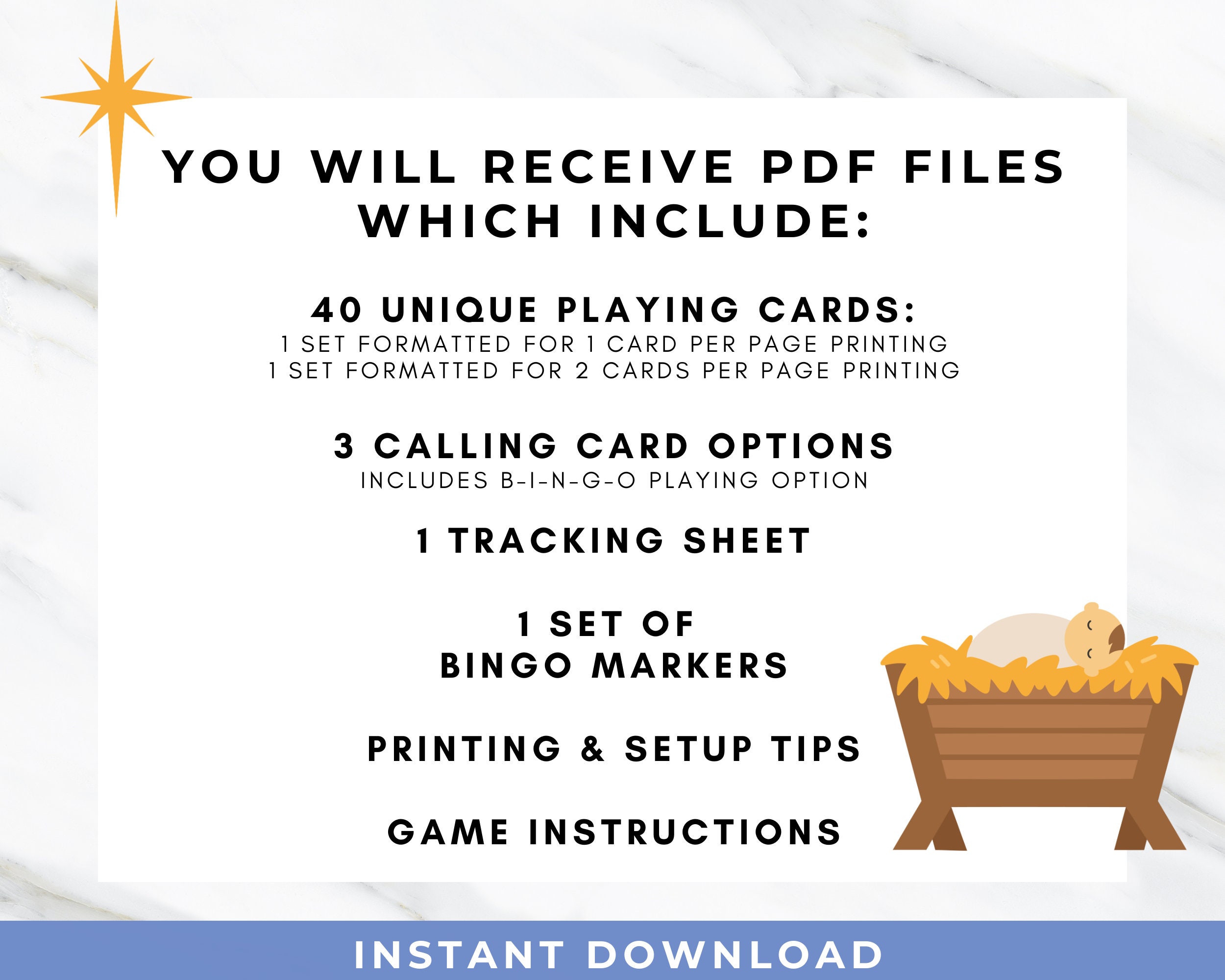 Nativity Christmas Bingo Game, 40 Printable Bingo Cards for Kids, Teens ...