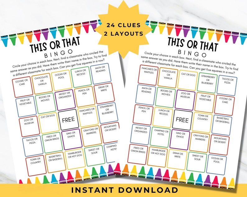 Get to Know You Bingo Printable for Elementary School Aged Kids ...