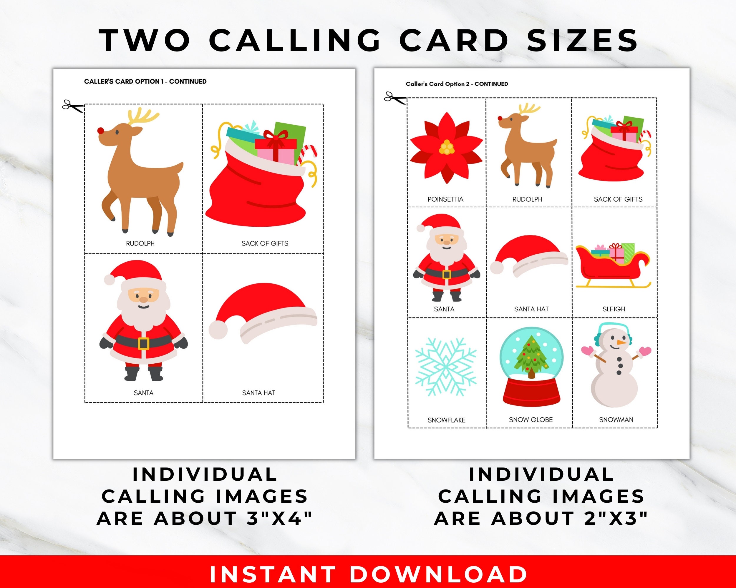 Christmas Bingo Printable, 40 Cards and Markers Seasonal Game for Kids ...