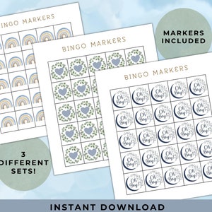 Baby Boy Bingo Printable Game With 60 Cards and Markers | Large Baby ...