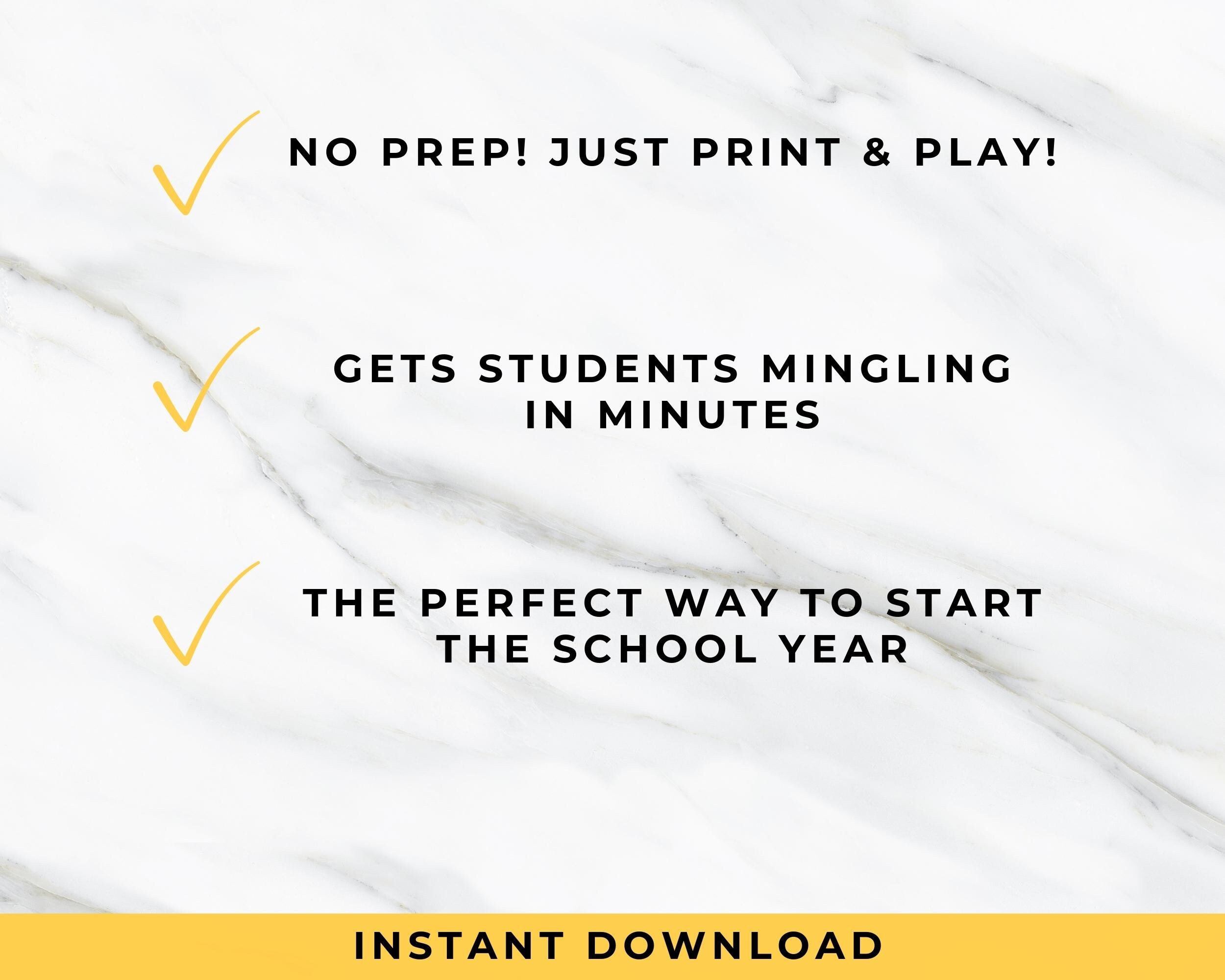 Find the Classmate Bingo Printable Back to School Classroom - Etsy