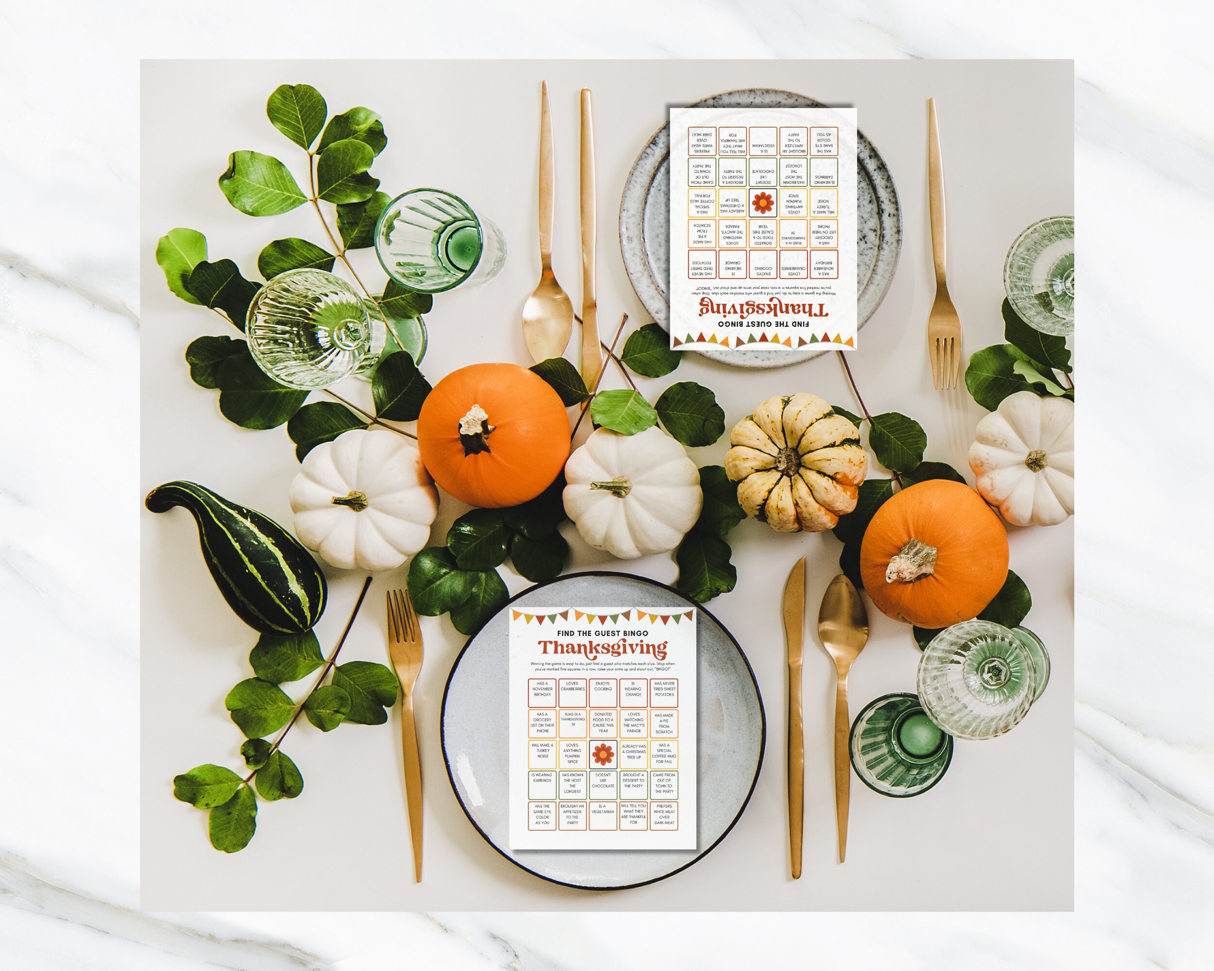 Thanksgiving Find the Guest Bingo Game Icebreaker Activity for Group ...