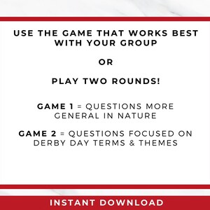 Find the Guest Bingo Game for Kentucky Horse Derby Party, Printable ...