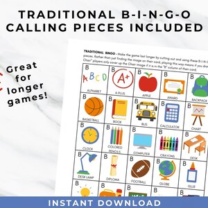 First Grade Bingo Game Printable, 40 Cards and Apple Markers First Day ...