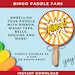 Handheld Printable Bingo Sign or Paddle Fan in 6 Colors to Match Your ...