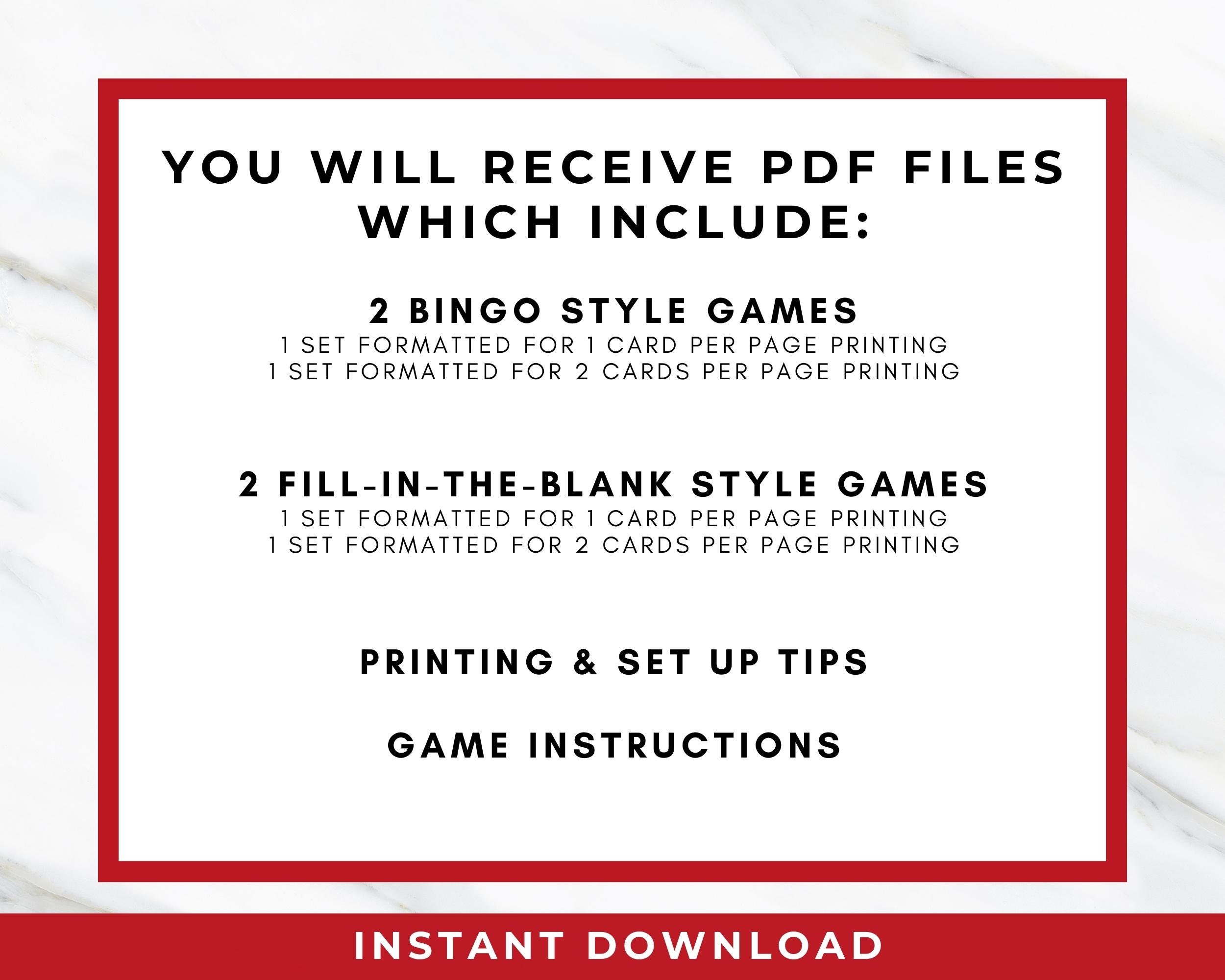 Find the Guest Bingo Game for Kentucky Horse Derby Party, Printable ...