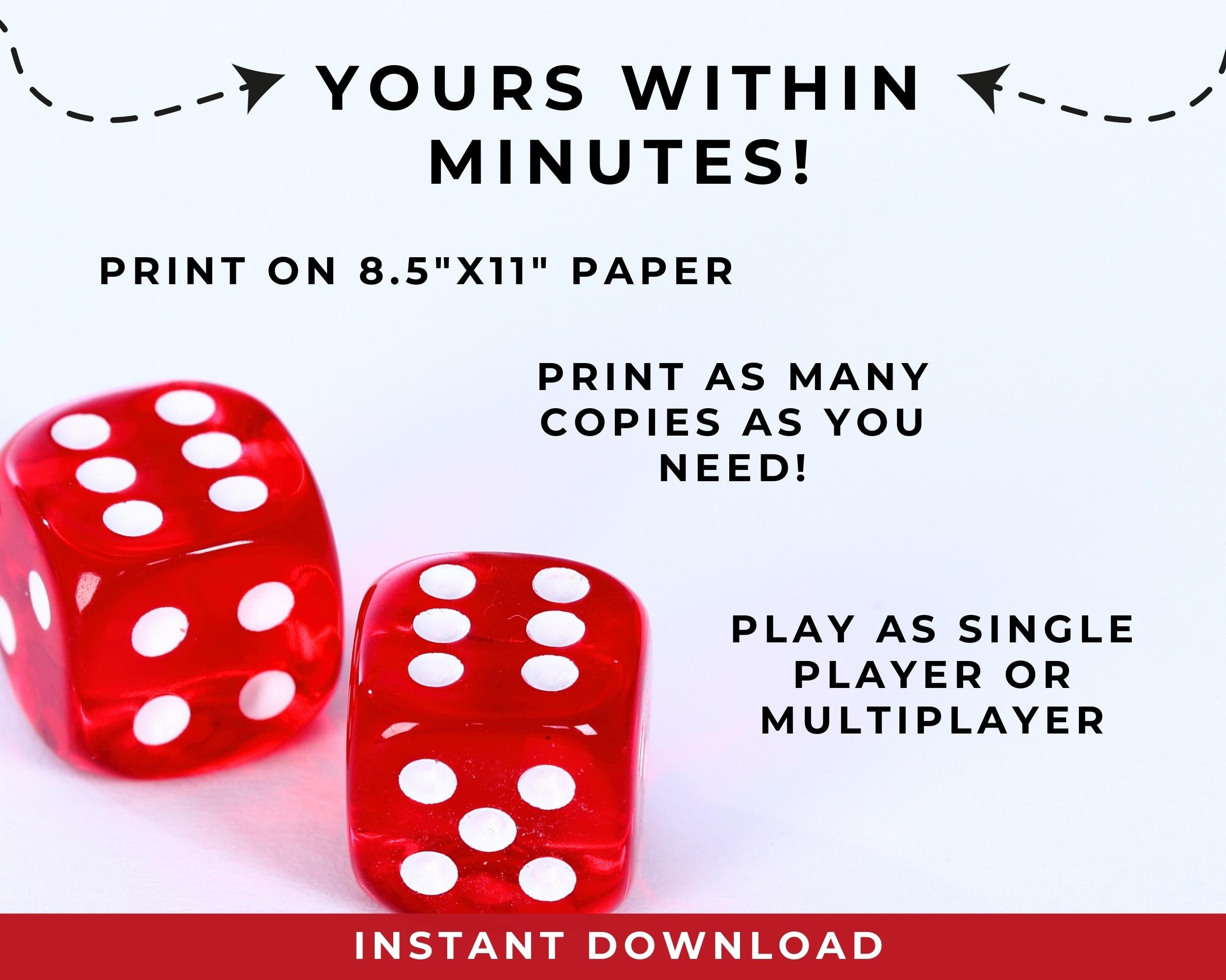 Cover the Dice | Patriotic Printable Game | Dice Games for Kids ...