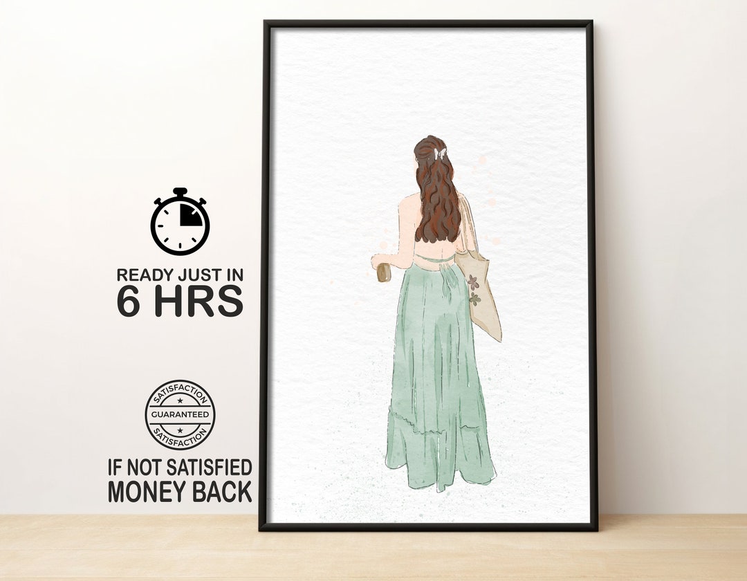 Custom Faceless Family Portrait, Hand-painted Watercolor Art ...