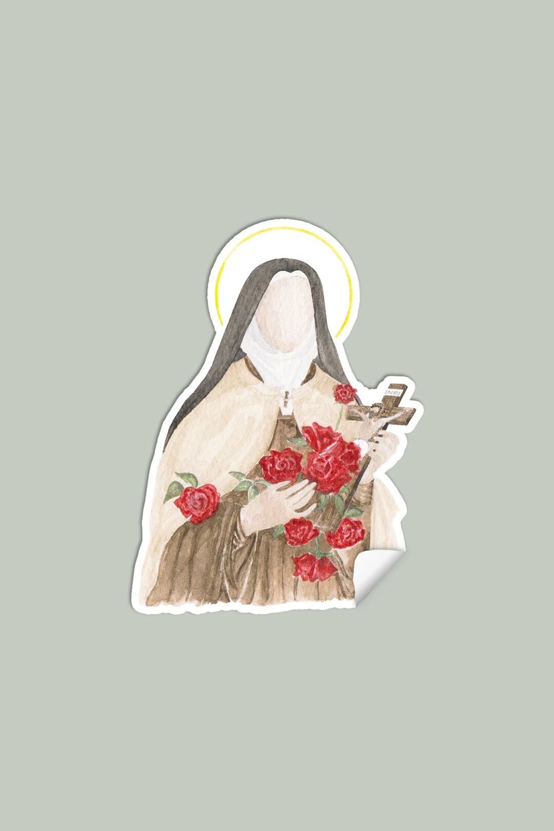 Saint Therese of Lisieux Sticker Catholic Saint Art Saint - Etsy