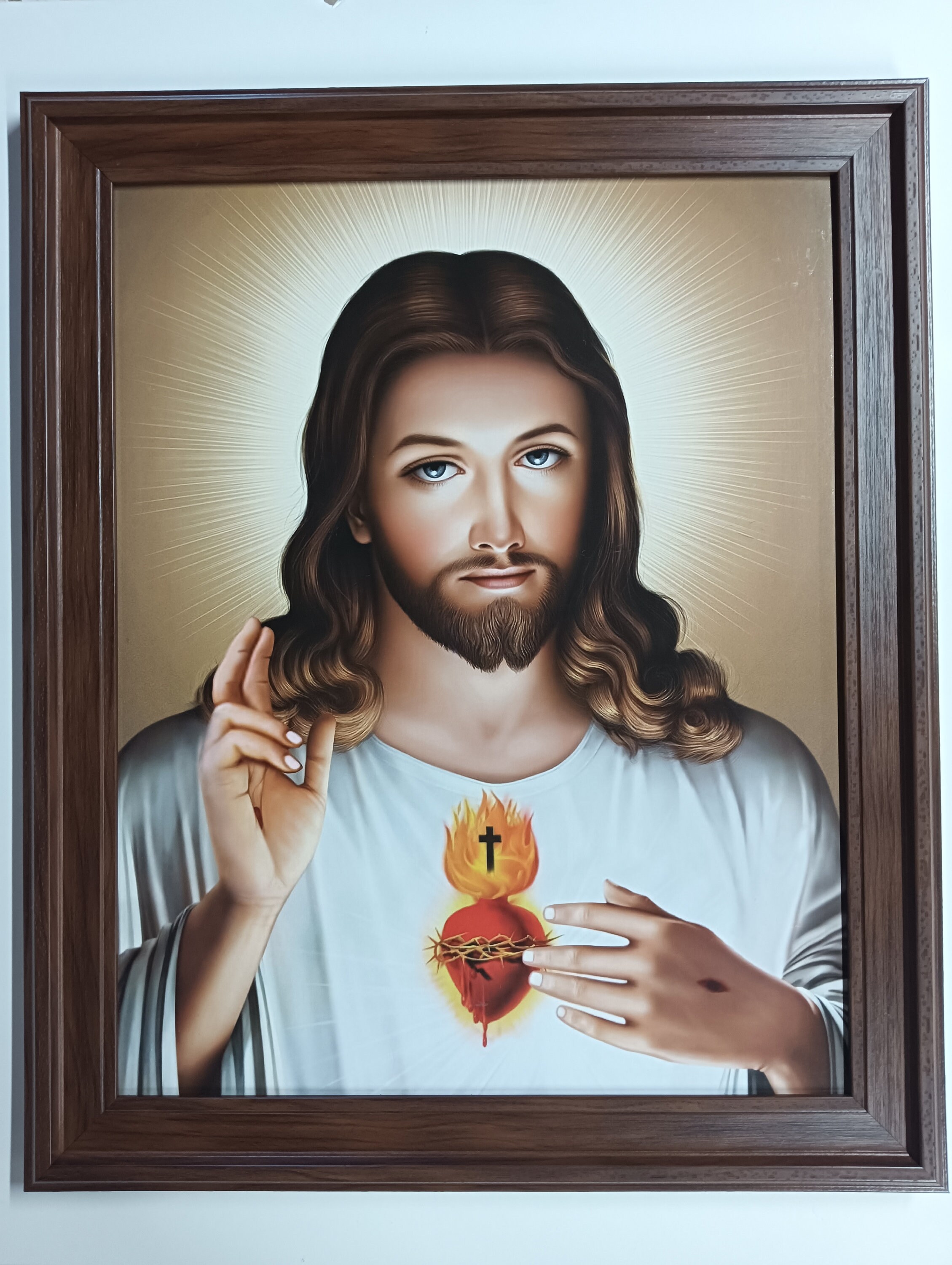 Jesus Christ Sacred Heart Laminated Framed Picture Frames WALLFRAMES ...