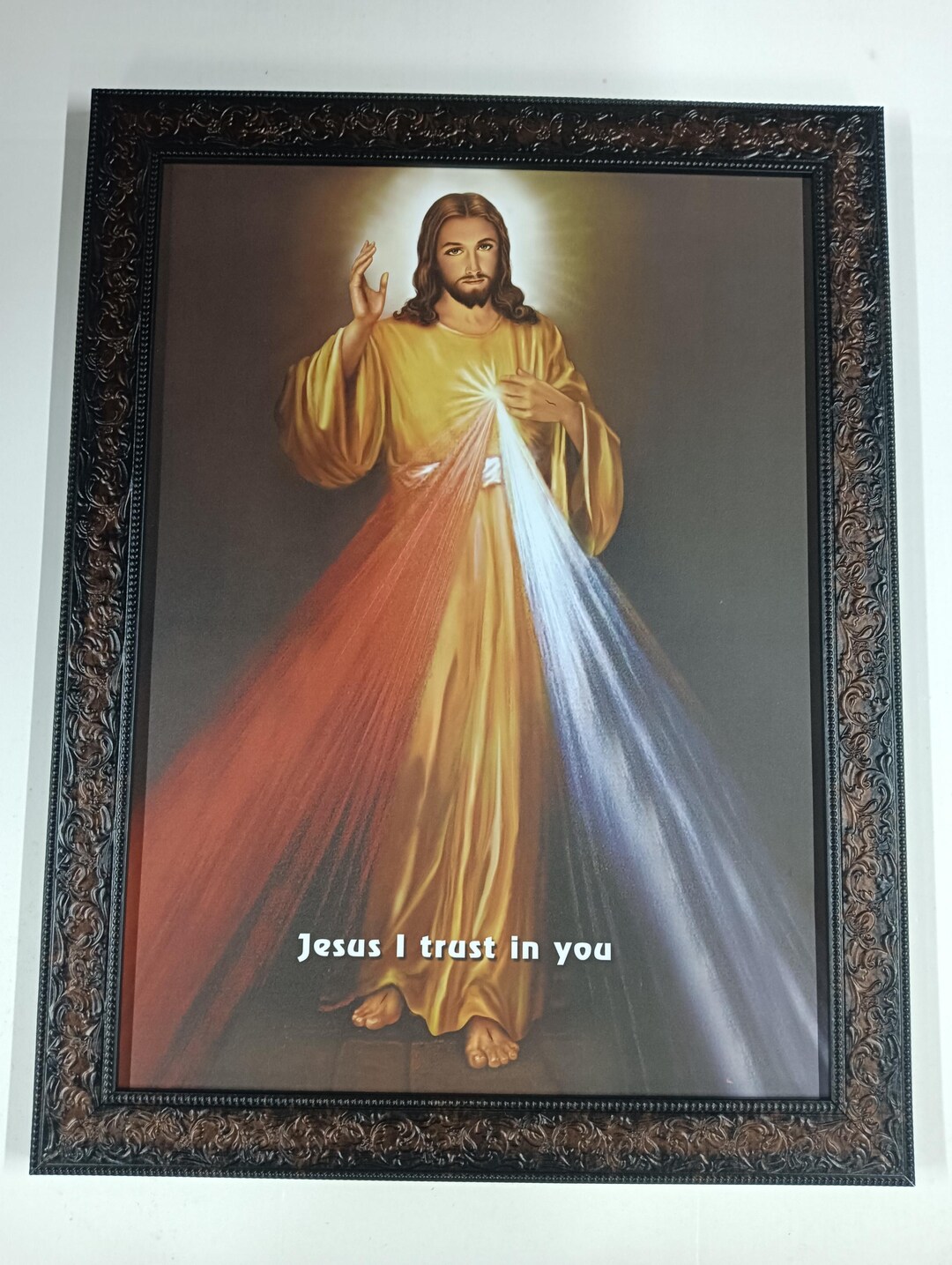 Divine Mercy Jesus Christ Karuna Framed Laminated WALLFRAMES (22X17 ...