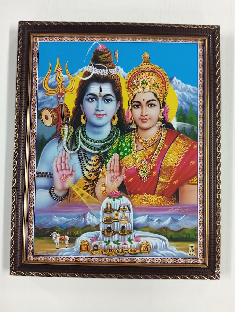 Lord Shiva Parvati Framed Picture Frames WALLFRAMES (10x12") - Etsy