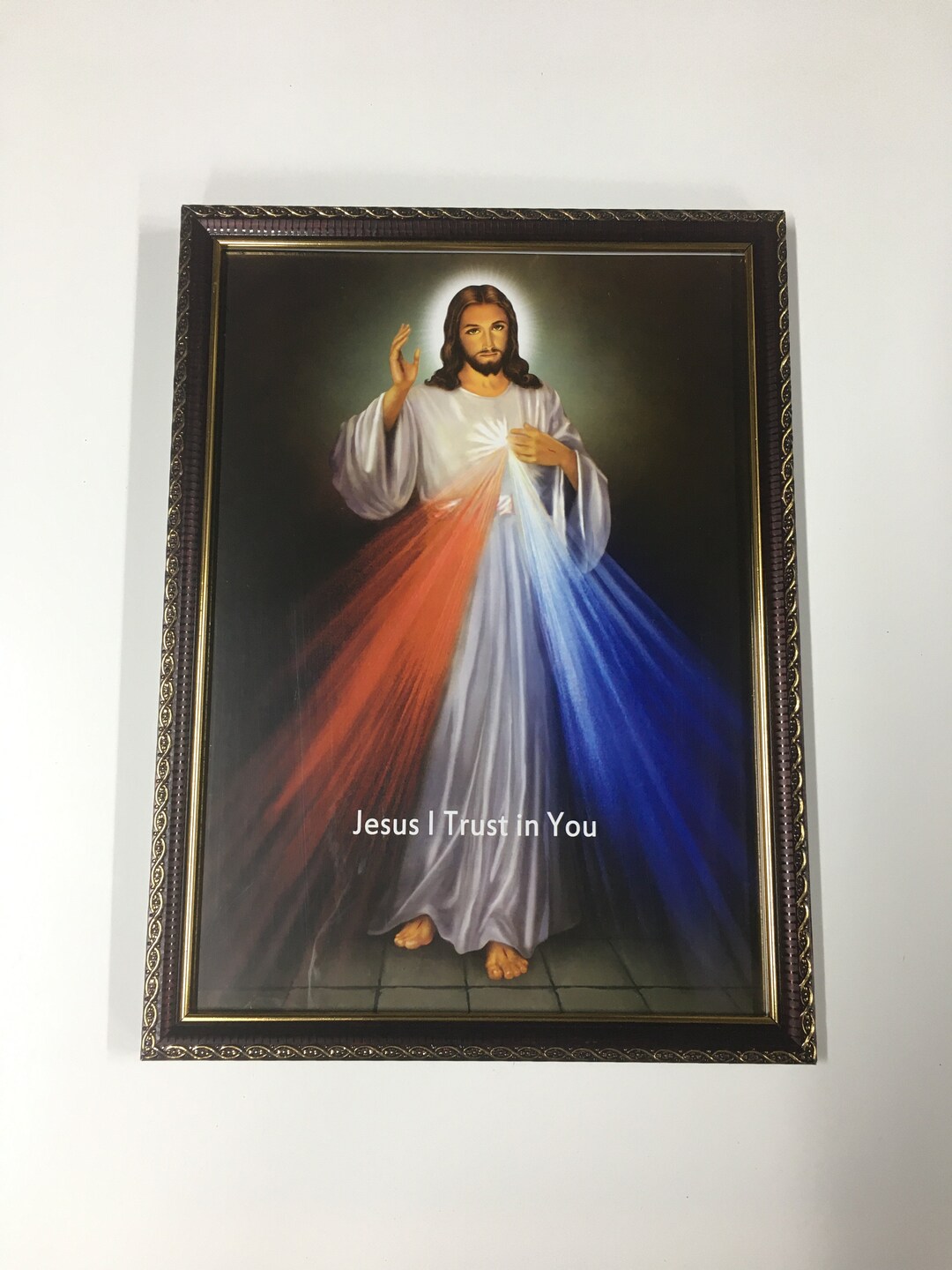 Divine Mercy Jesus Christ karuna framed WALLFRAMES 13.5x10 - Etsy Australia