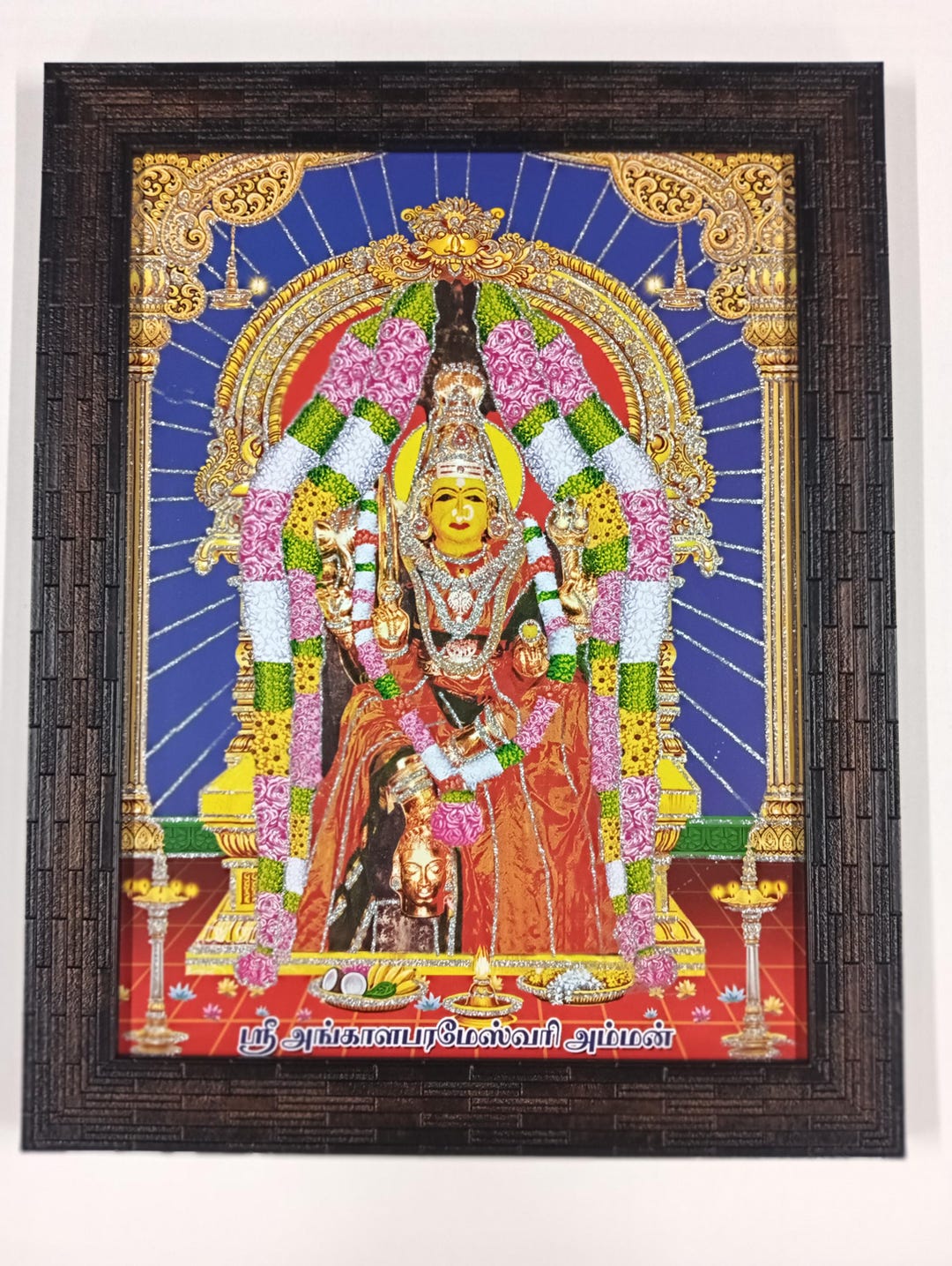 Angala Devi Angalamman \ Angala Paramesvari Framed Laminated Picture ...