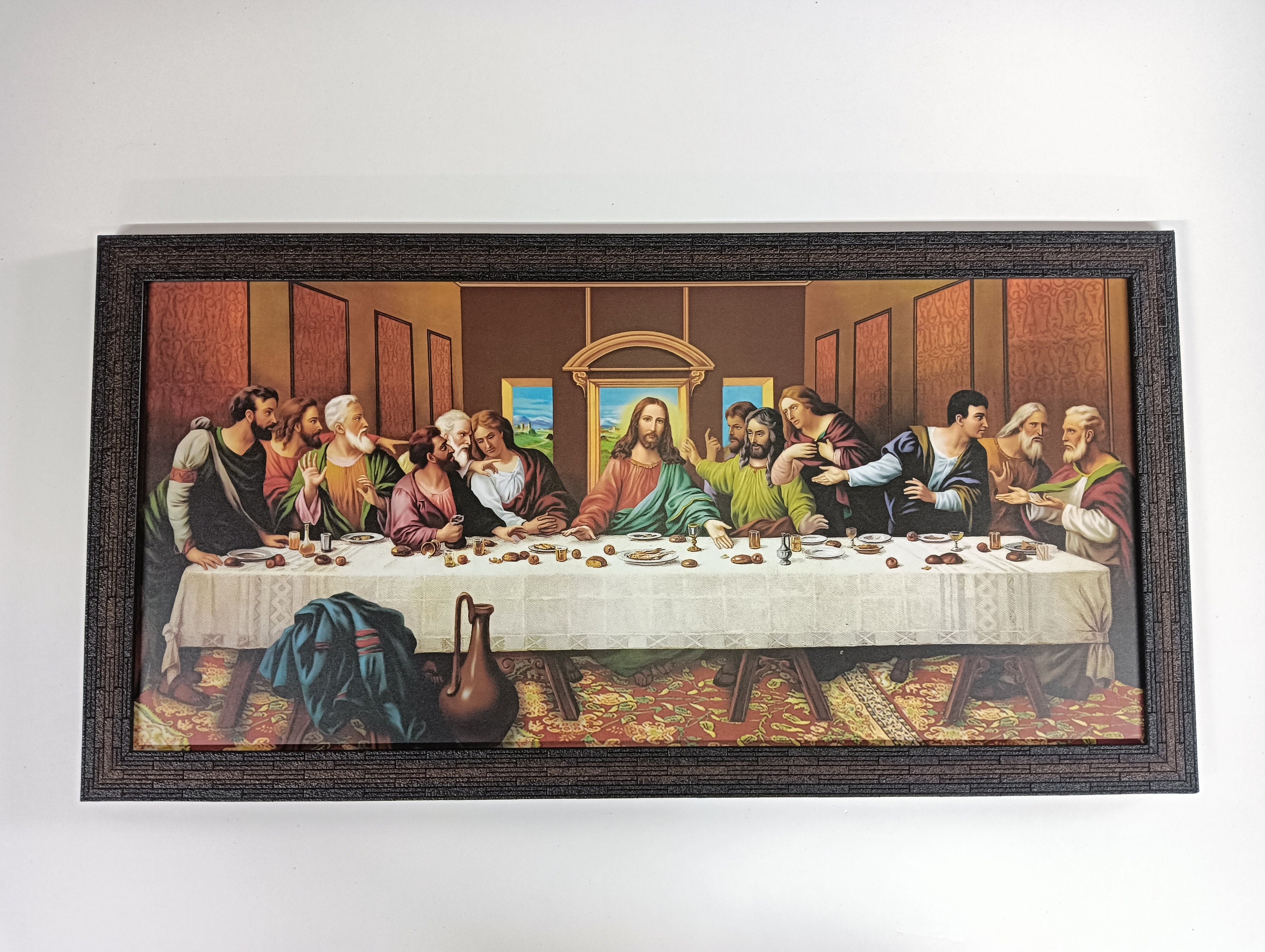 Last Supper Framed Laminated WALLFRAMES 24.5x12.5 - Etsy