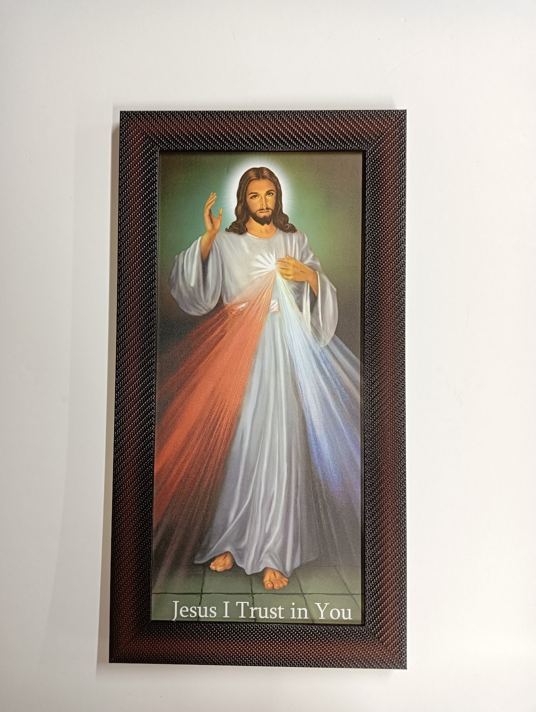 Divine Mercy Karuna Framed Picture Frames Laminated WALLFRAMES (21x11 ...