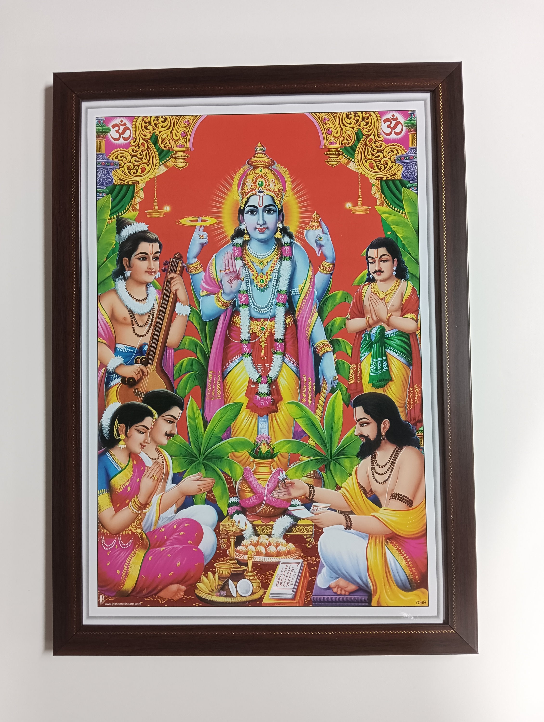 Satyanarayan / Satyanarayana / Shree Satya Narayan Framed Picture ...