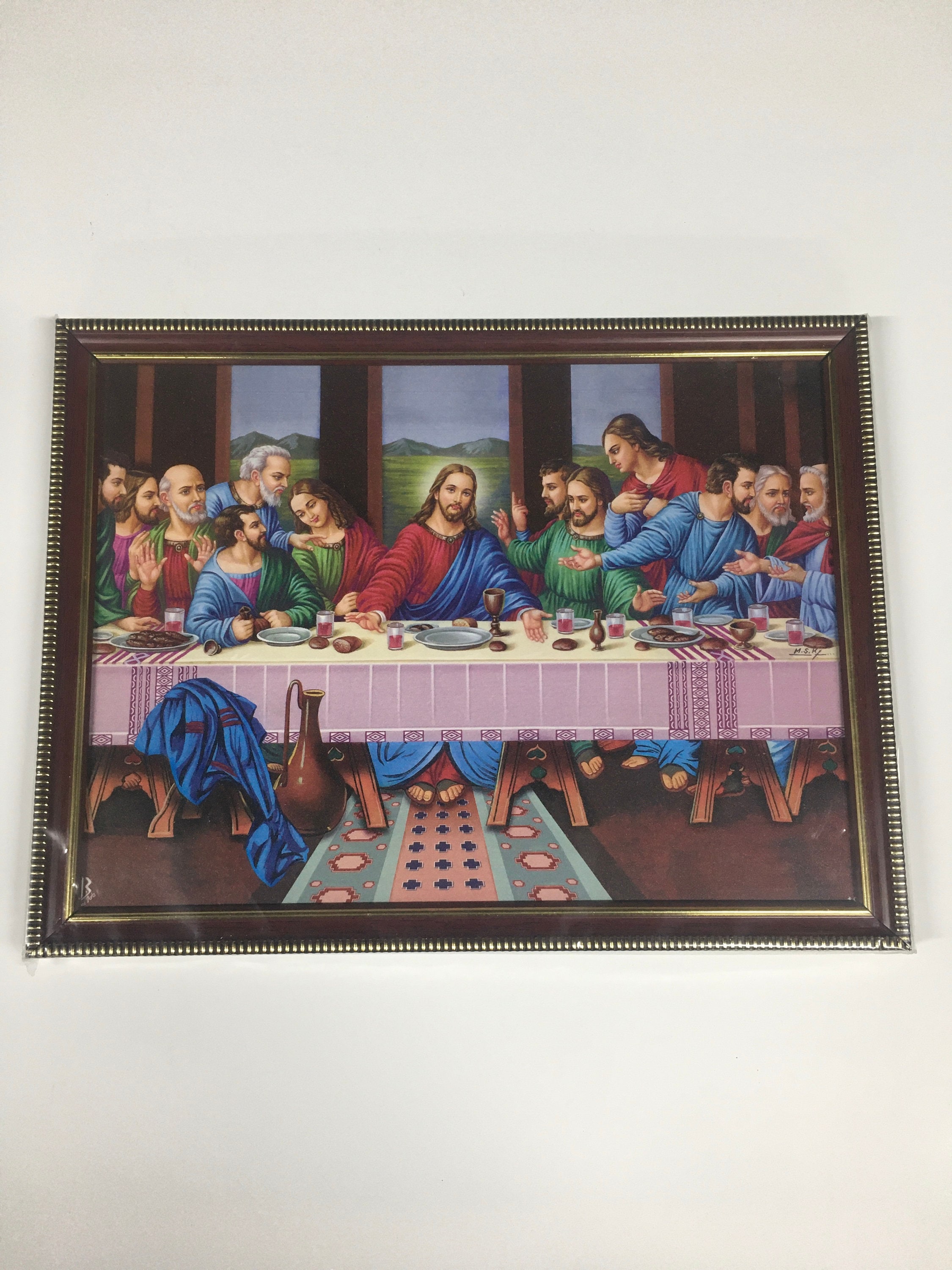 Jesus Christ Last Supper Laminated Framed WALLFRAMES (13x10”) - Etsy