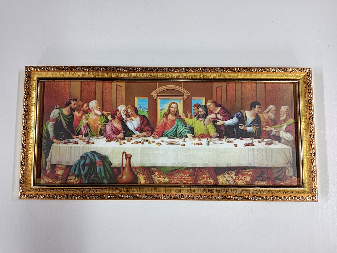 Last Supper Framed Picture Frames Laminated WALLFRAMES (13x6") - Etsy