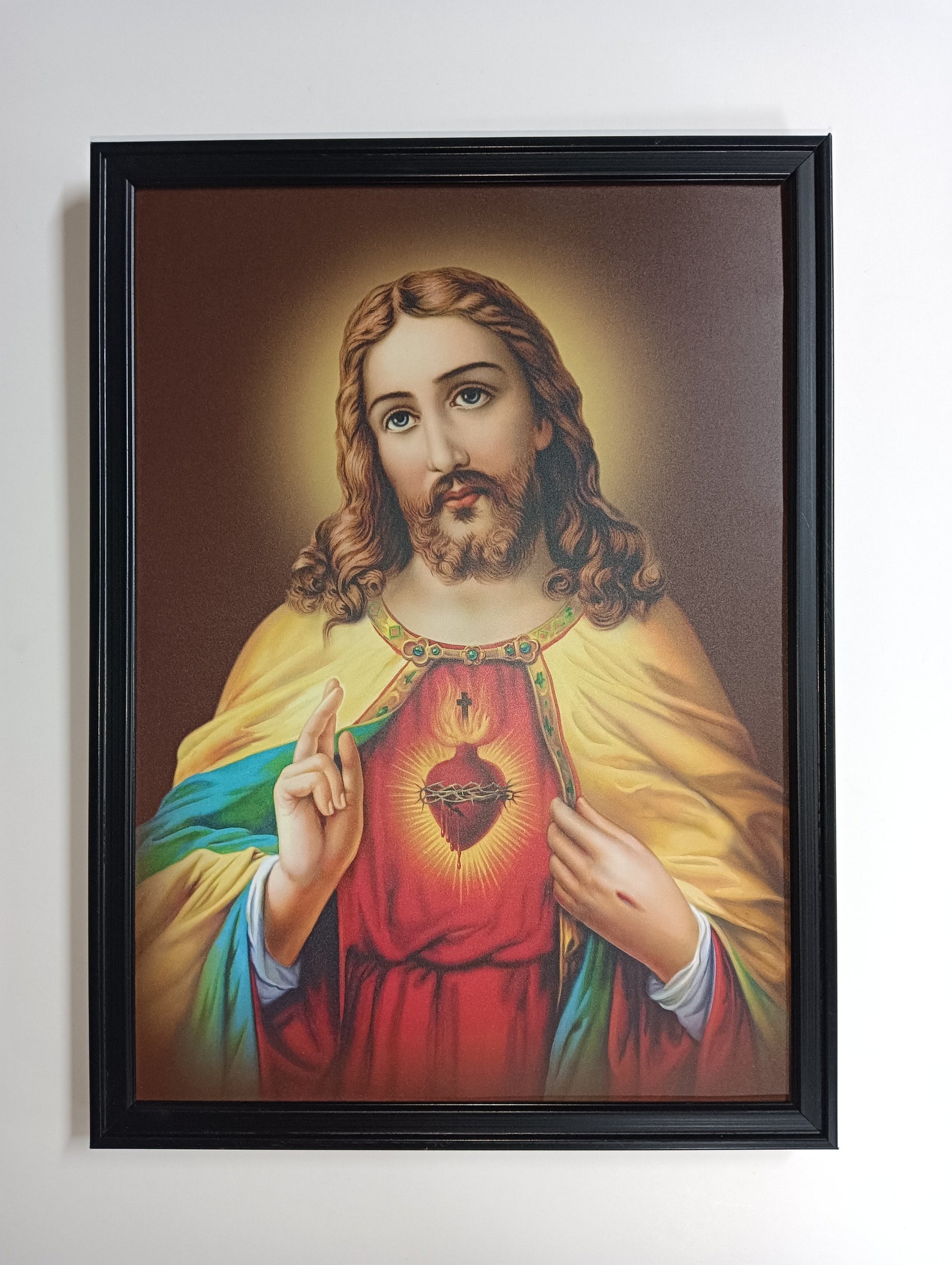 Jesus Christ Sacred Heart Framed Picture Frames WALLFRAMES(13.3X10”) - Etsy
