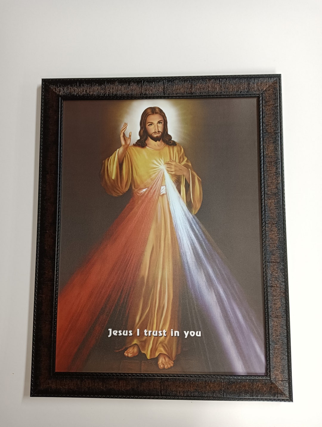 Divine Mercy Jesus (karuna) Framed Laminated WALLFRAMES (21.2X16.5 ...