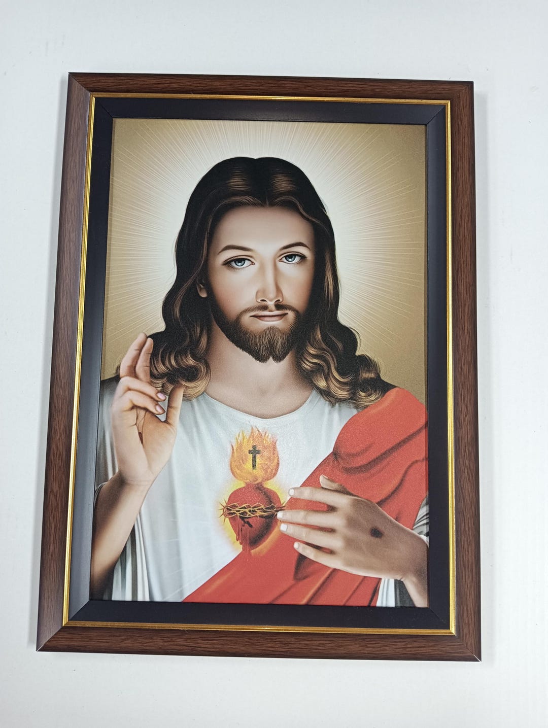Jesus Christ Sacred Heart Laminated Framed Picture Frames WALLFRAMES ...