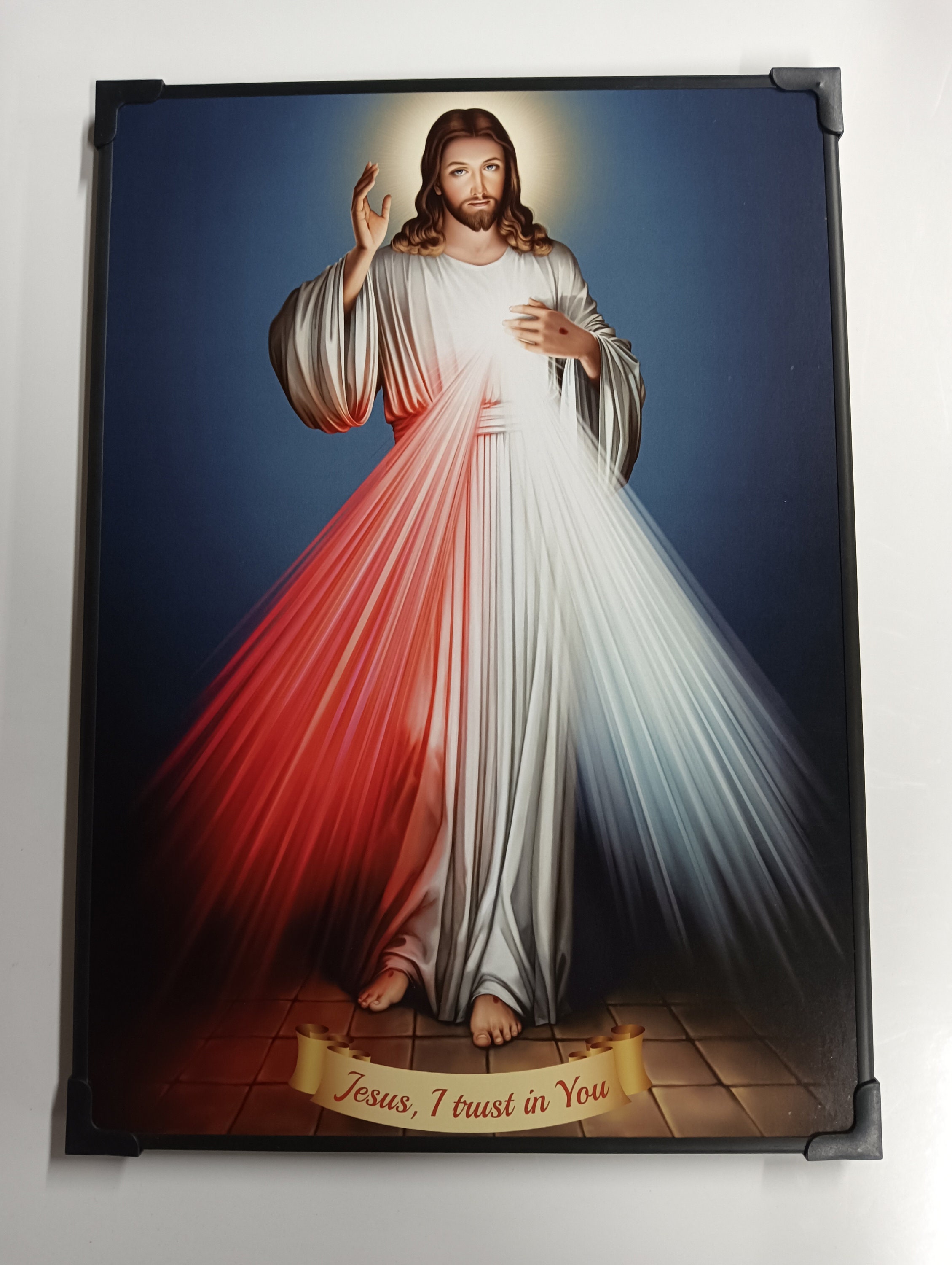 Divine Mercy Jesus Christ (karuna) Laminated Framed WALLFRAMES (14x10 ...