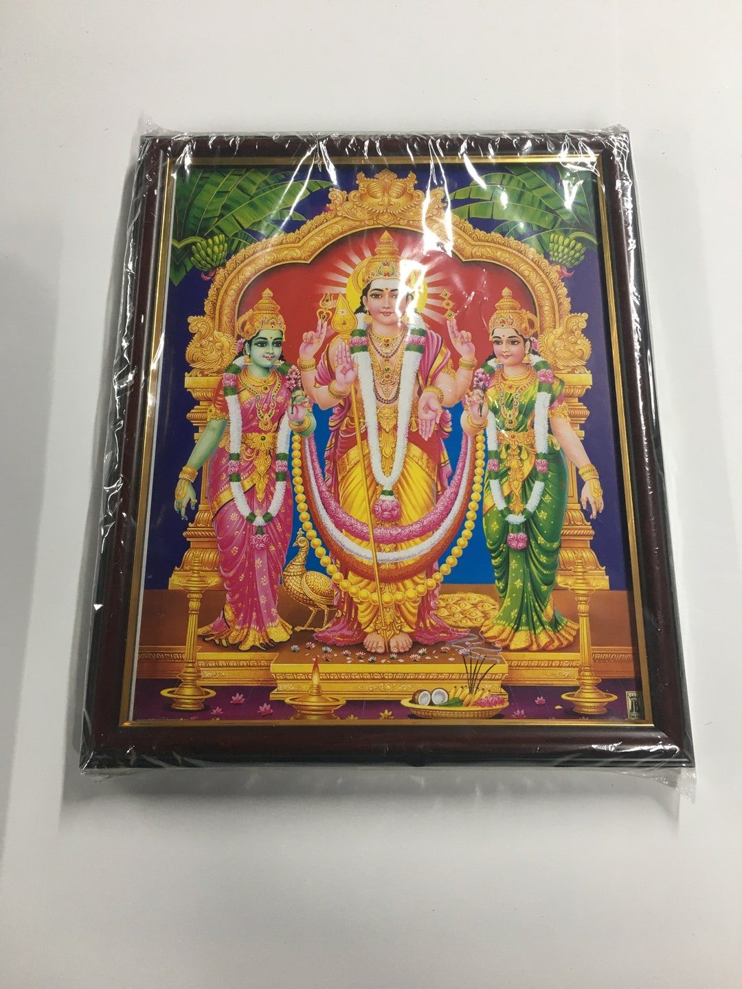 Lord Murugan With Valli & Devyani Framed Picture Frames WALLFRAMES ...