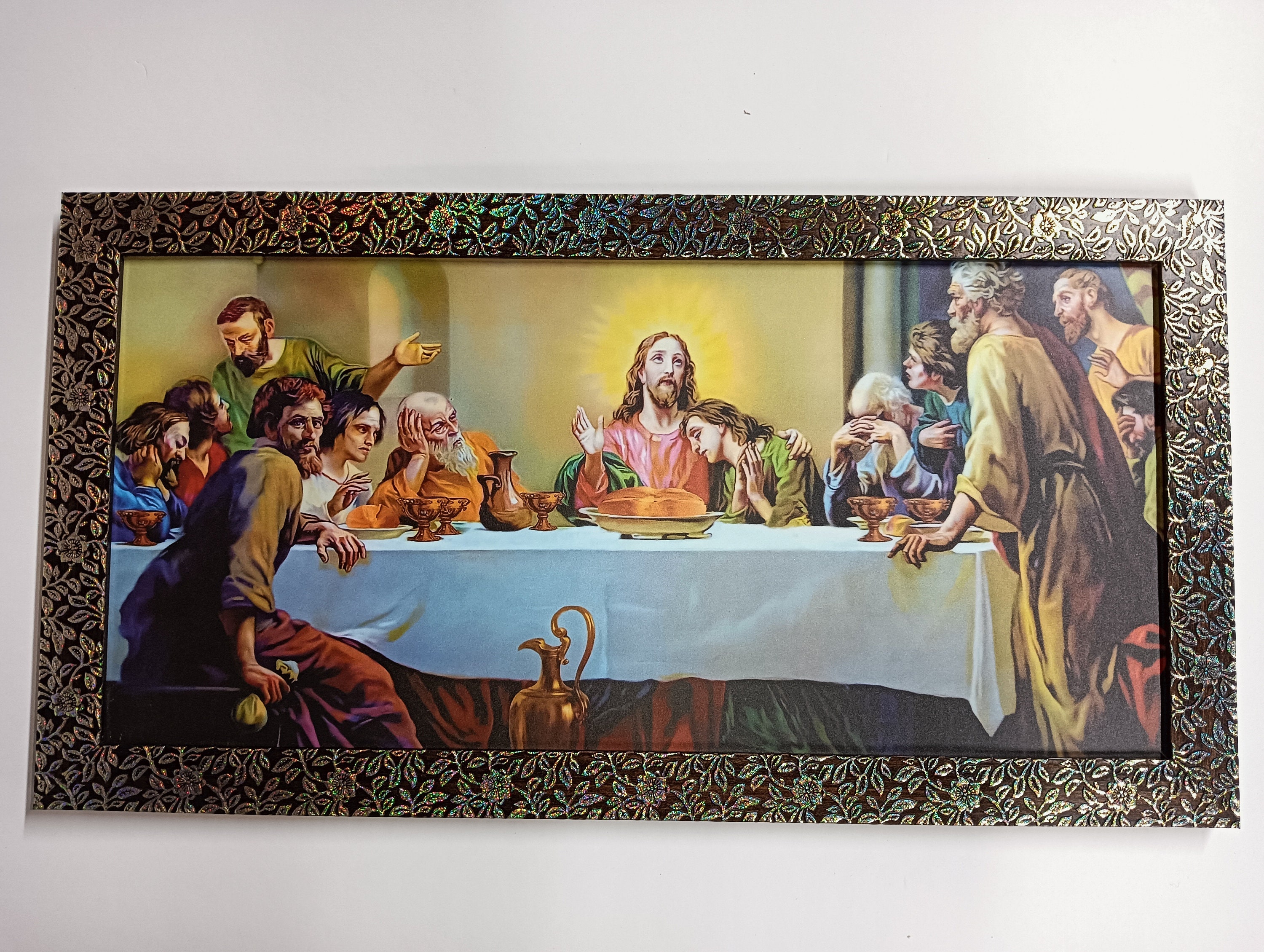 Last Supper Framed Laminated WALLFRAMES 20.5x10.8 - Etsy