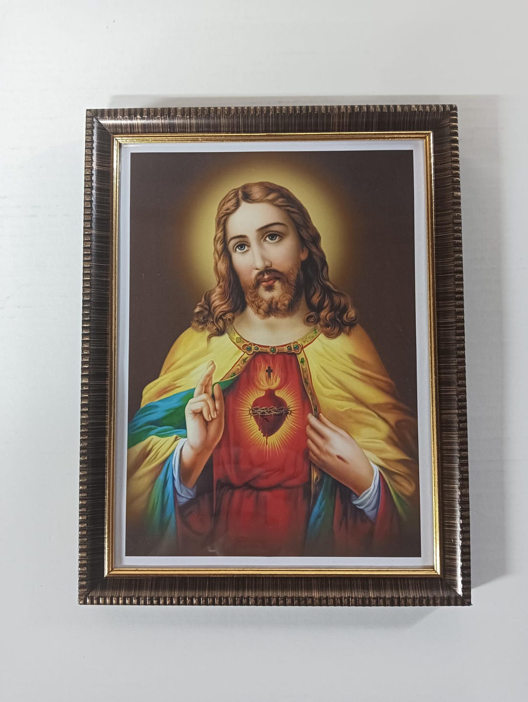 Jesus Christ Sacred Heart Framed Picture Frames WALLFRAMES (10.5x8") - Etsy