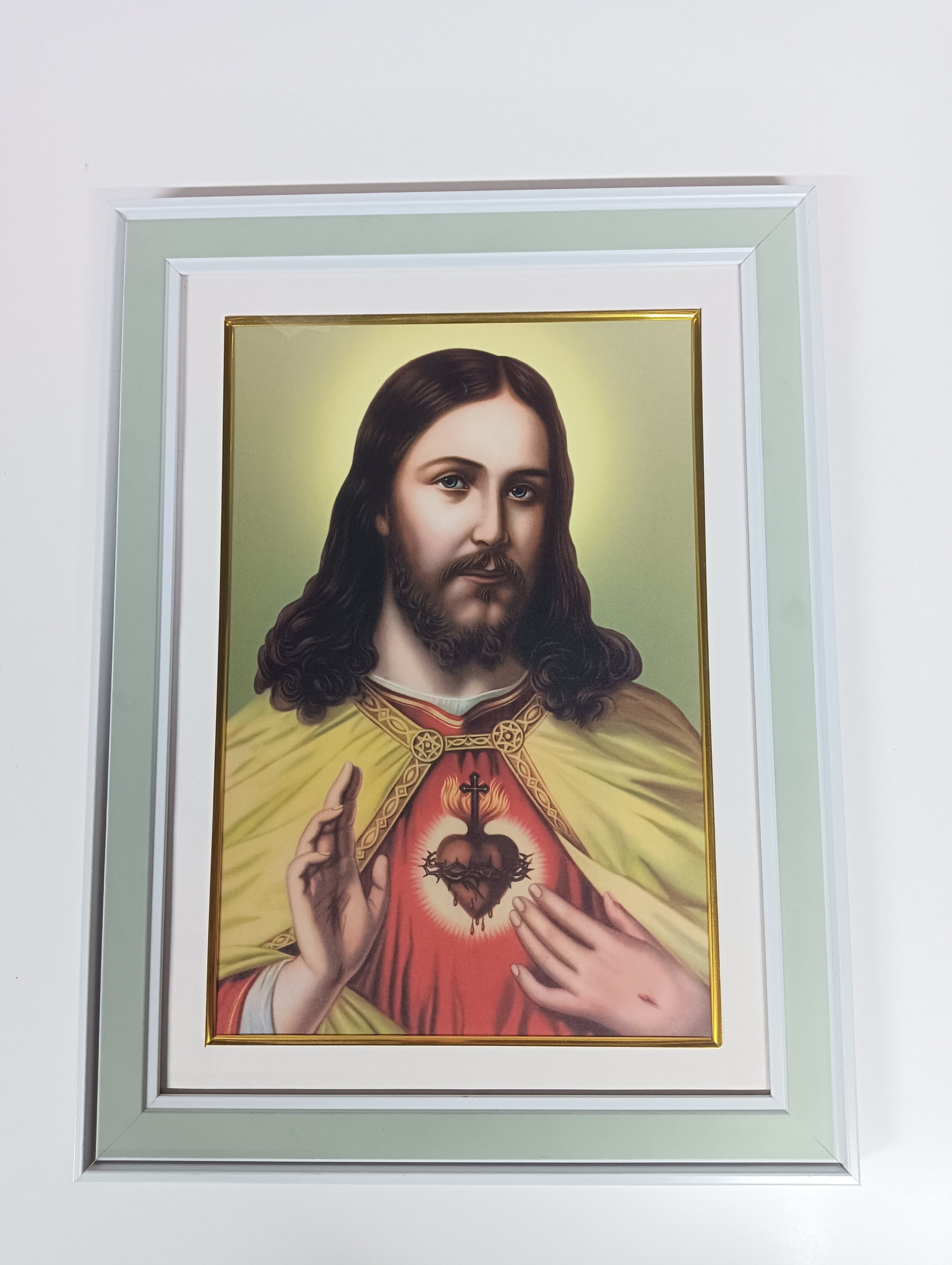 Jesus Christ Sacred Heart Framed Picture Frames WALLFRAMES (18x14”) - Etsy