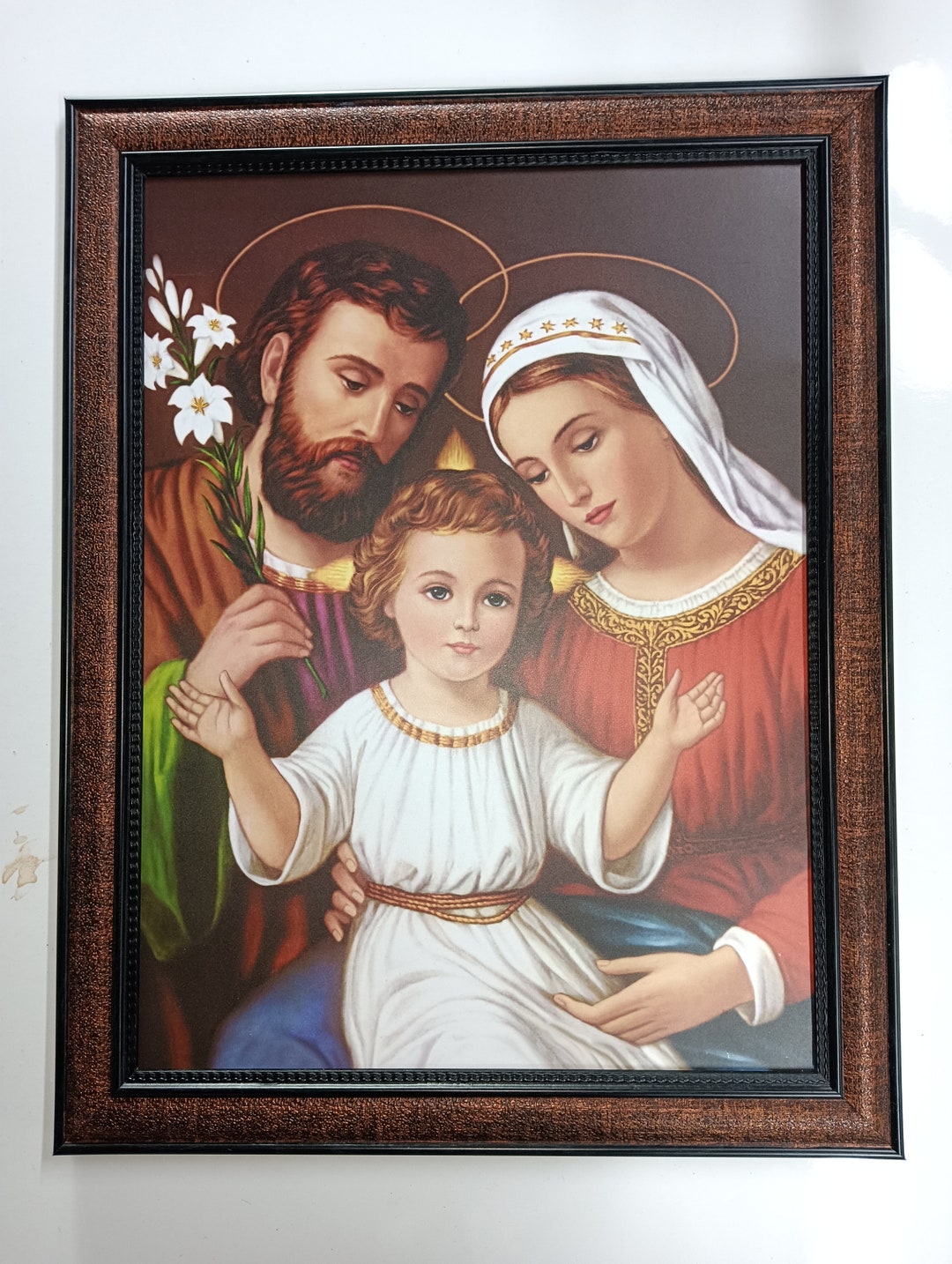 Holy Family Jesus Christ Framed Picture Frames Laminated WALLFRAMES (21 ...